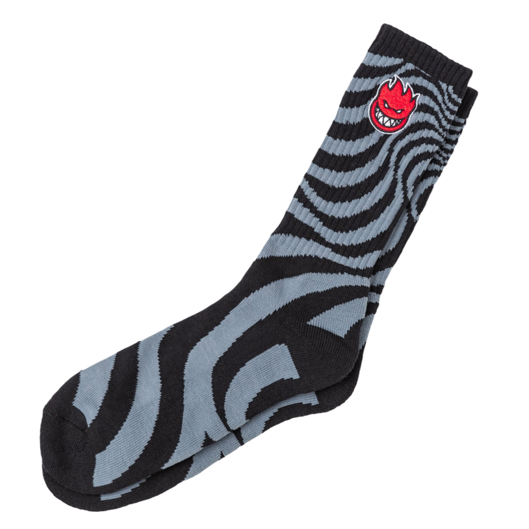 Spitfire Wheels - Bighead Fill Emb Swirl Socks (Black/Charcoal/Red ...